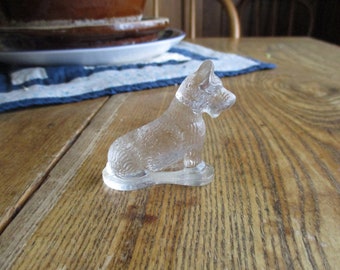 Clear Glass Dog Figurine - Etsy