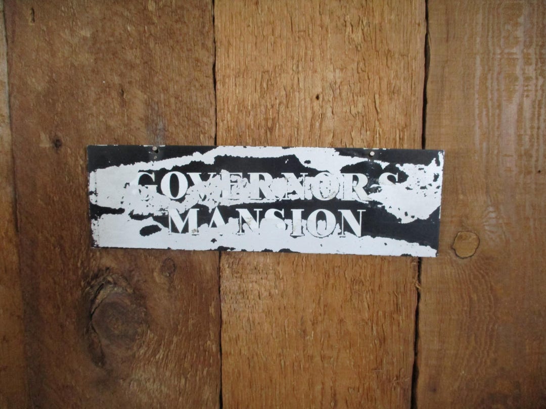 Vintage Governors Mansion Metal Sign - Wyoming Souvenir - Etsy Canada