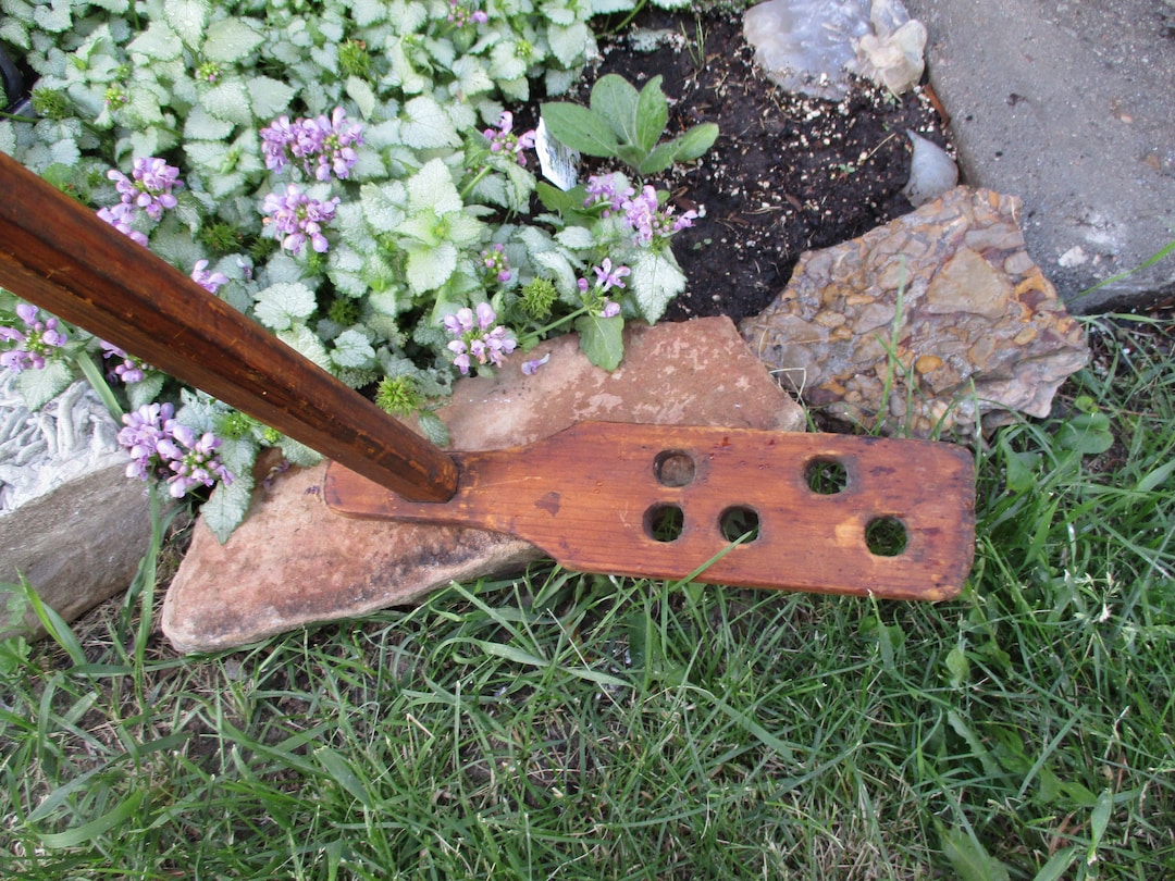 Primitive Wooden Apple Butter Stirrer, 5 Holes, Primitive Stirring ...