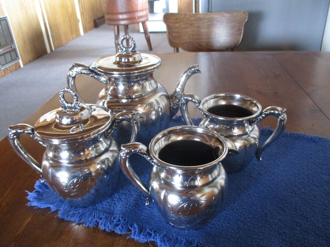 Imperial Quadruple Plate Tea Set: Vintage High Shine Coffee Service - Etsy