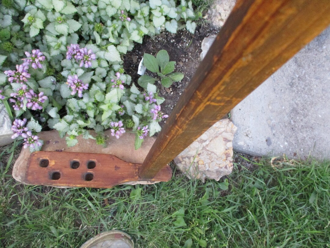 Primitive Wooden Apple Butter Stirrer, 5 Holes, Primitive Stirring ...