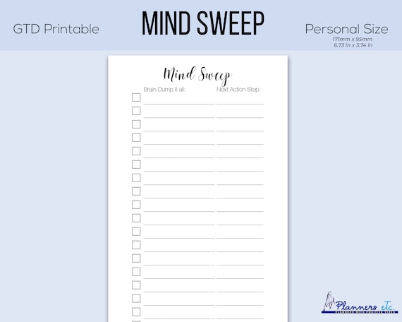 Mind Sweep Inserts Brain Dump Brainstorming Brainstorm - Etsy