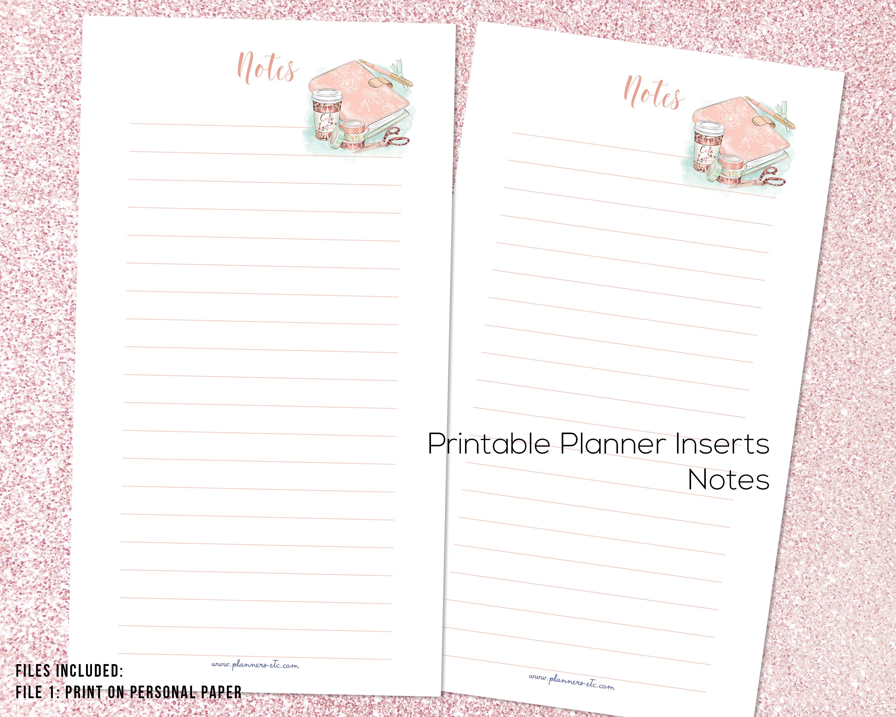 Printable Notes Page, Notes Insert, A5 Inserts, Printable Planner ...