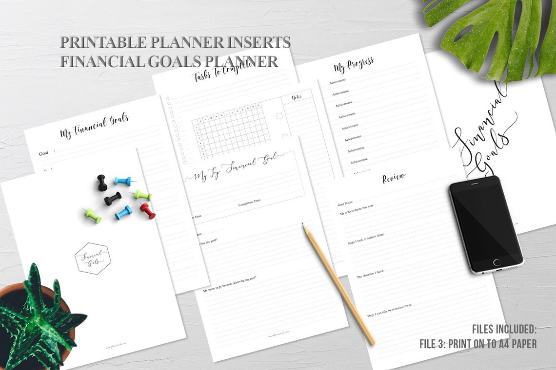 Finance Planner Printable Goals Planner 2019 Goals Finance - Etsy UK