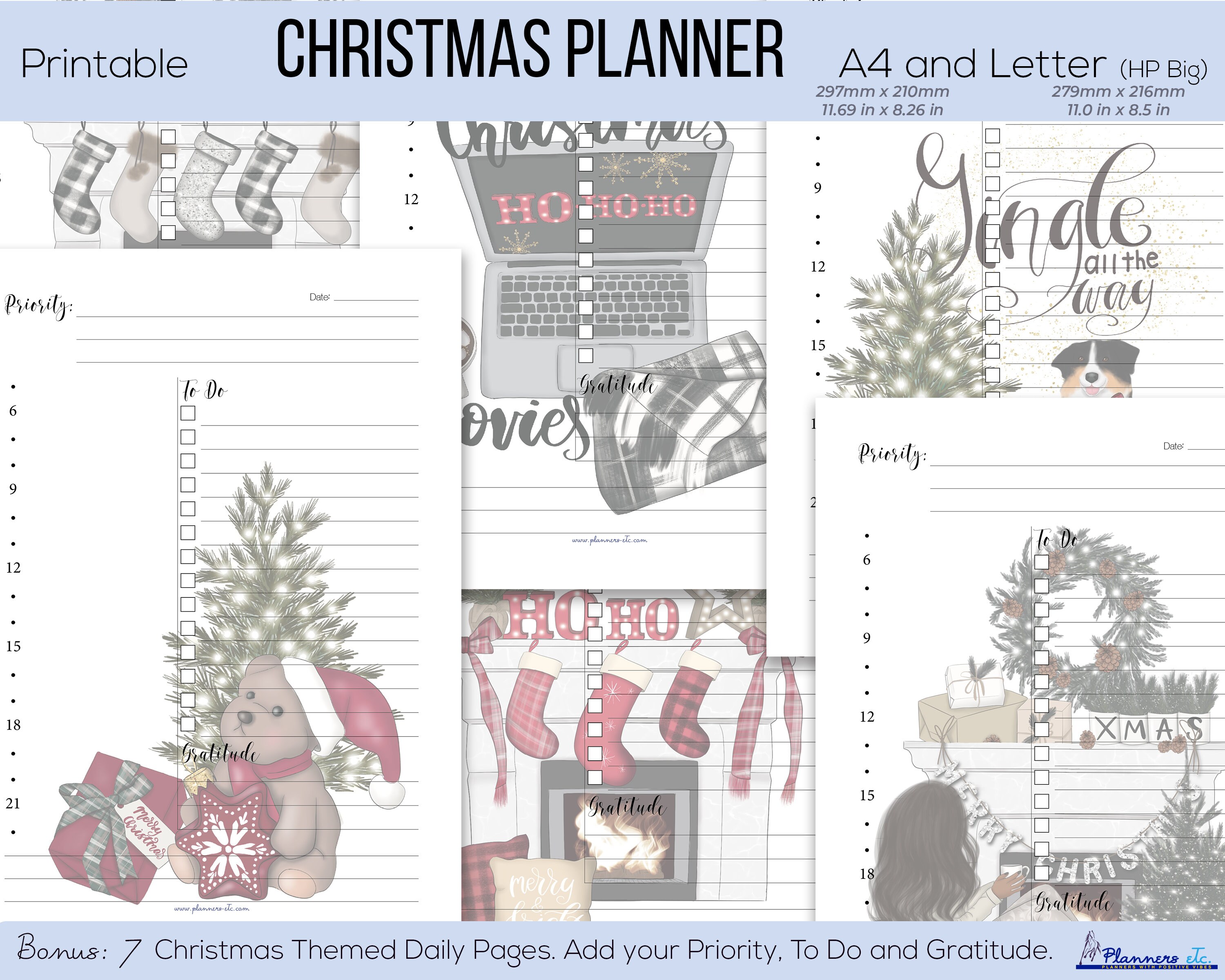 Printable Christmas Diary Printable for A4 and US Letter - Etsy