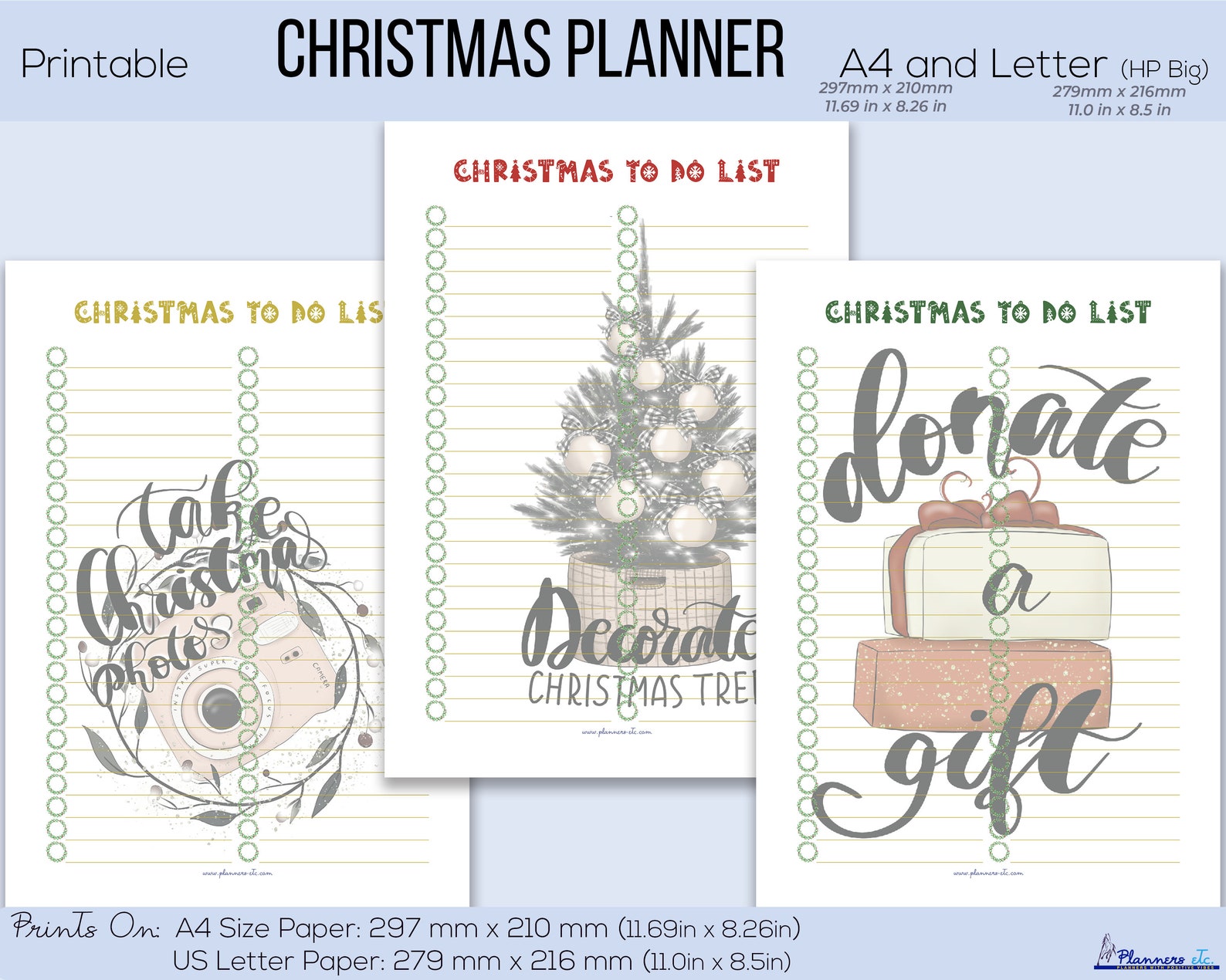 Printable Christmas Diary Printable for A4 and US Letter - Etsy