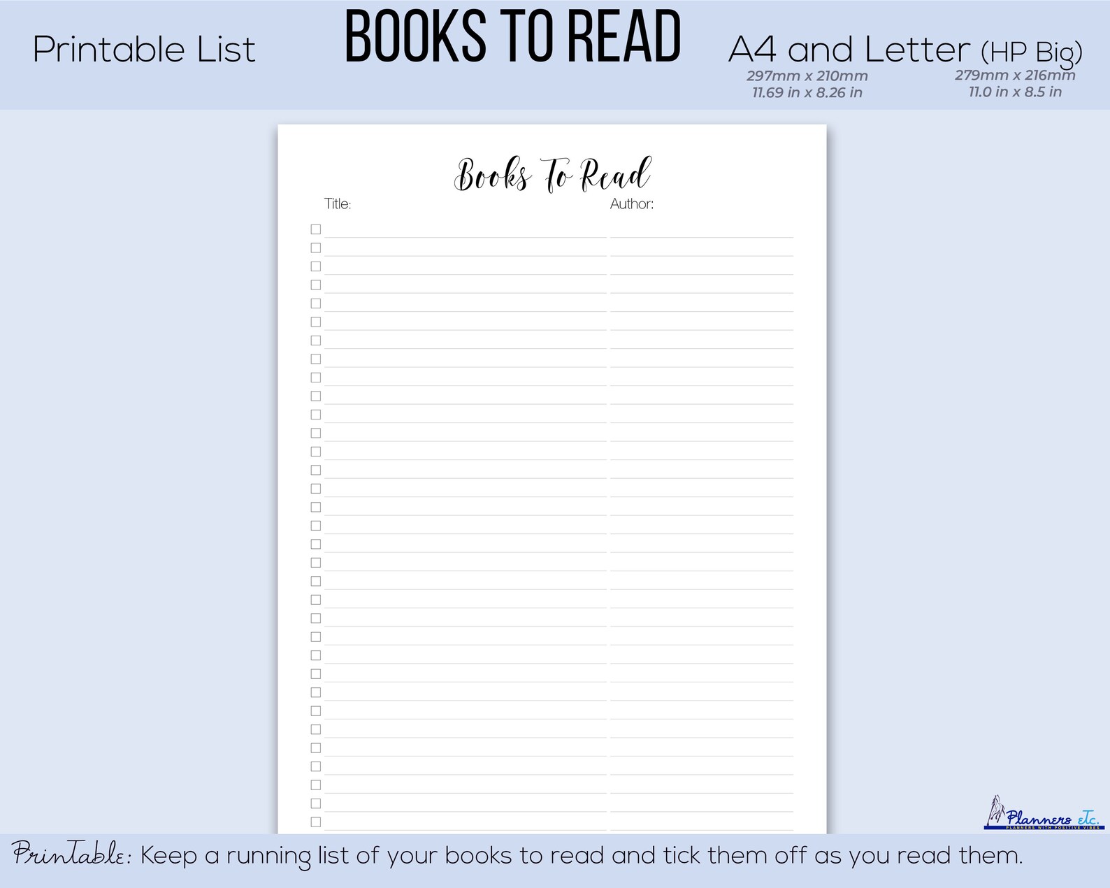 Printable Reading Tracker, Reading Wishlist, Bookshelf, Books to Read ...