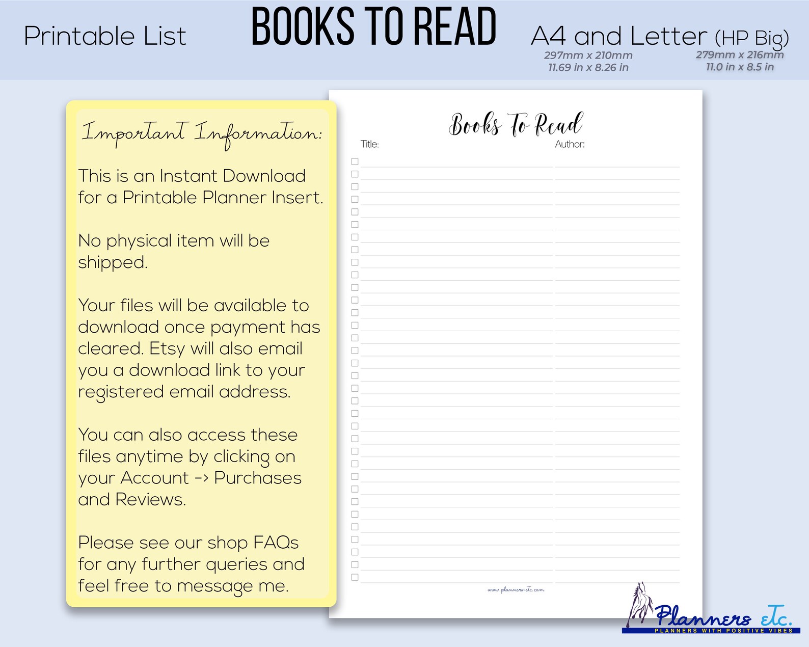 Printable Reading Tracker, Reading Wishlist, Bookshelf, Books to Read ...