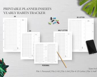 Monthly Habit Tracker Printable Daily Weekly (Download Now) - Etsy