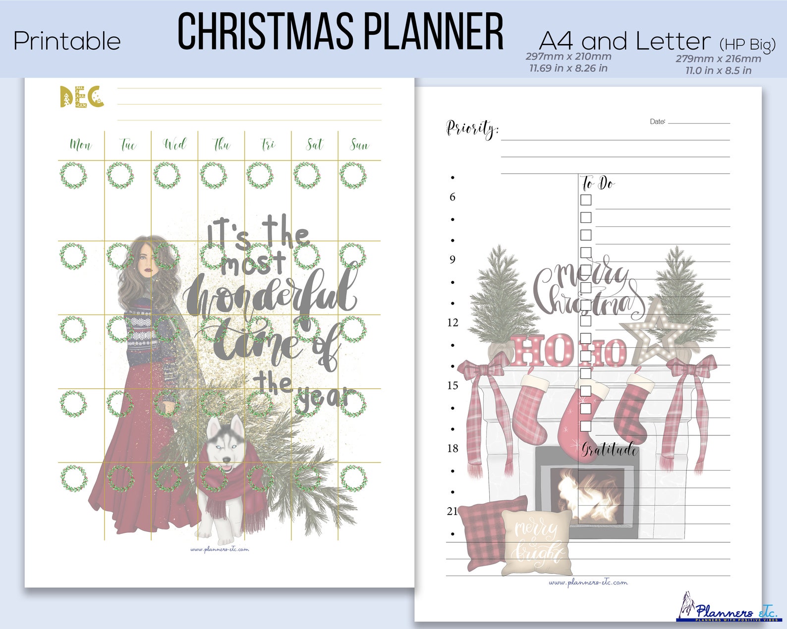 Printable Christmas Diary Printable for A4 and US Letter - Etsy