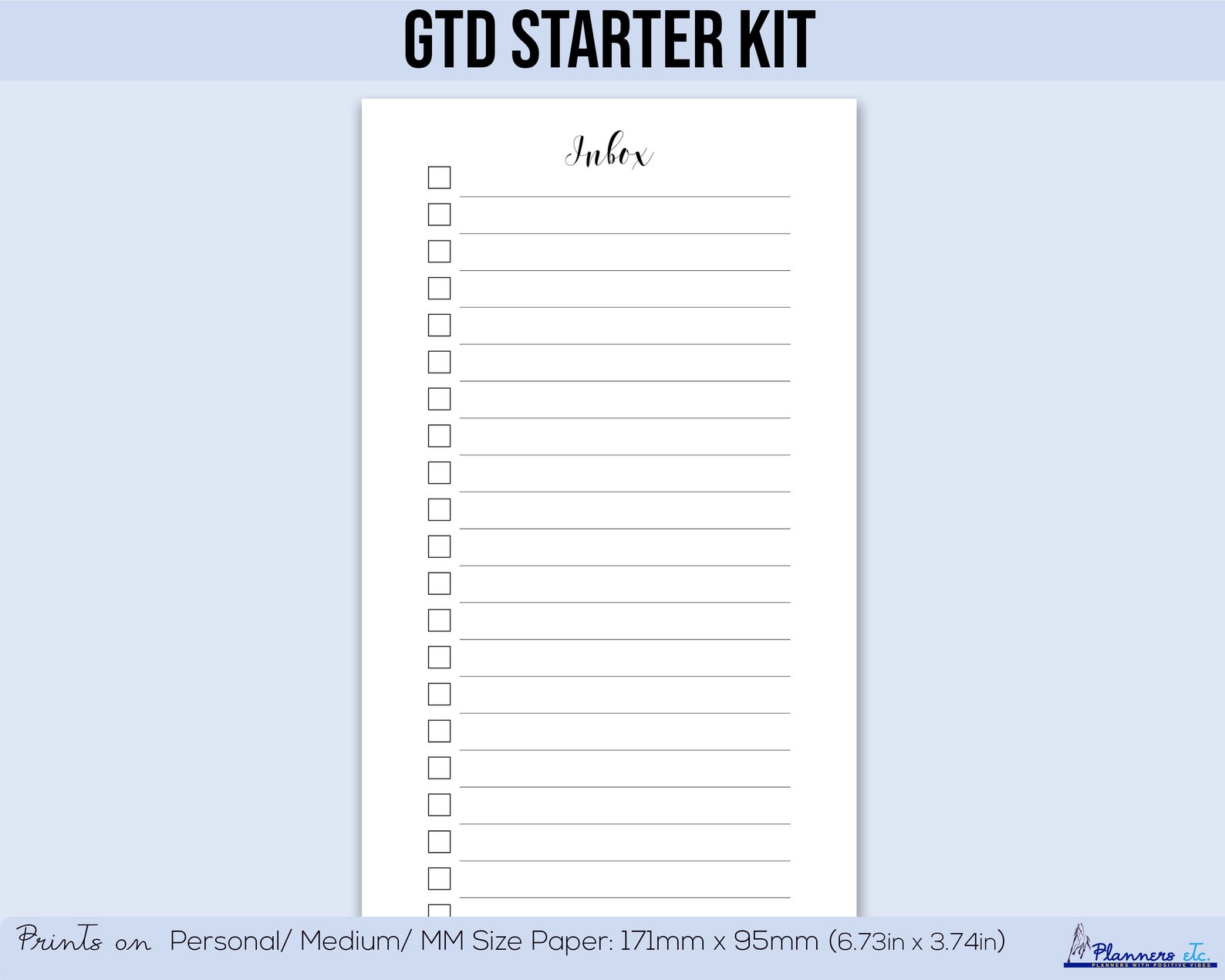 GTD Planner, Starter, GTD Planner Bundle, Getting Things Done Planner ...