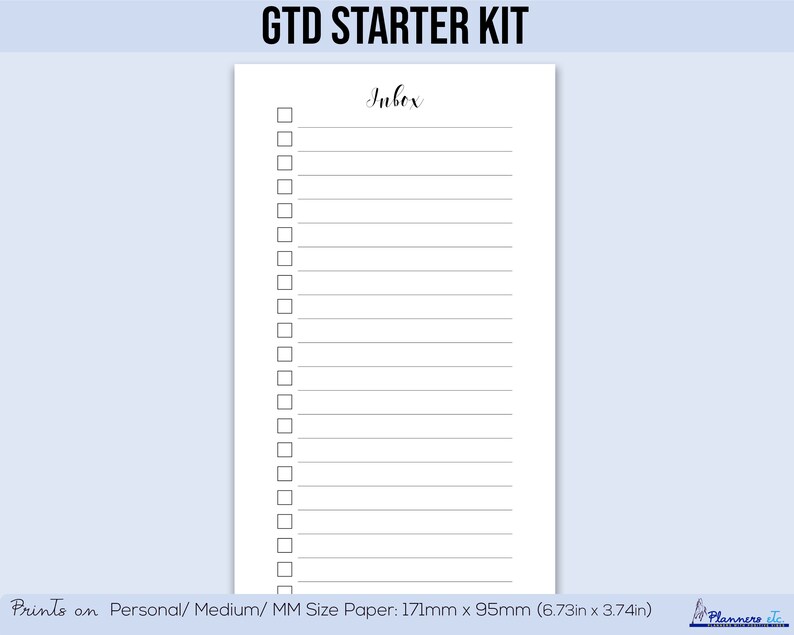 GTD Planner, Starter, GTD Planner Bundle, Getting Things Done Planner ...