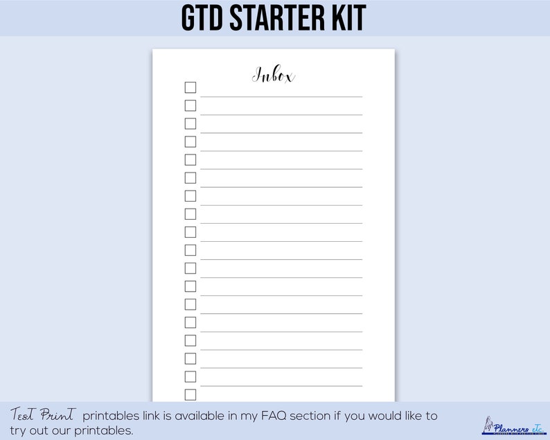 GTD Planner, Starter, GTD Planner Bundle, Getting Things Done Planner ...