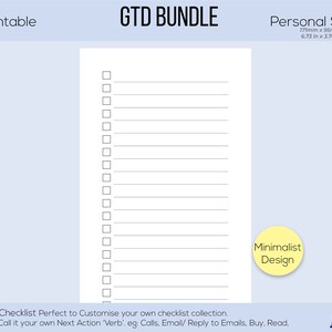 GTD Printable, GTD, Getting Things Done, Getting Things Done Printable ...