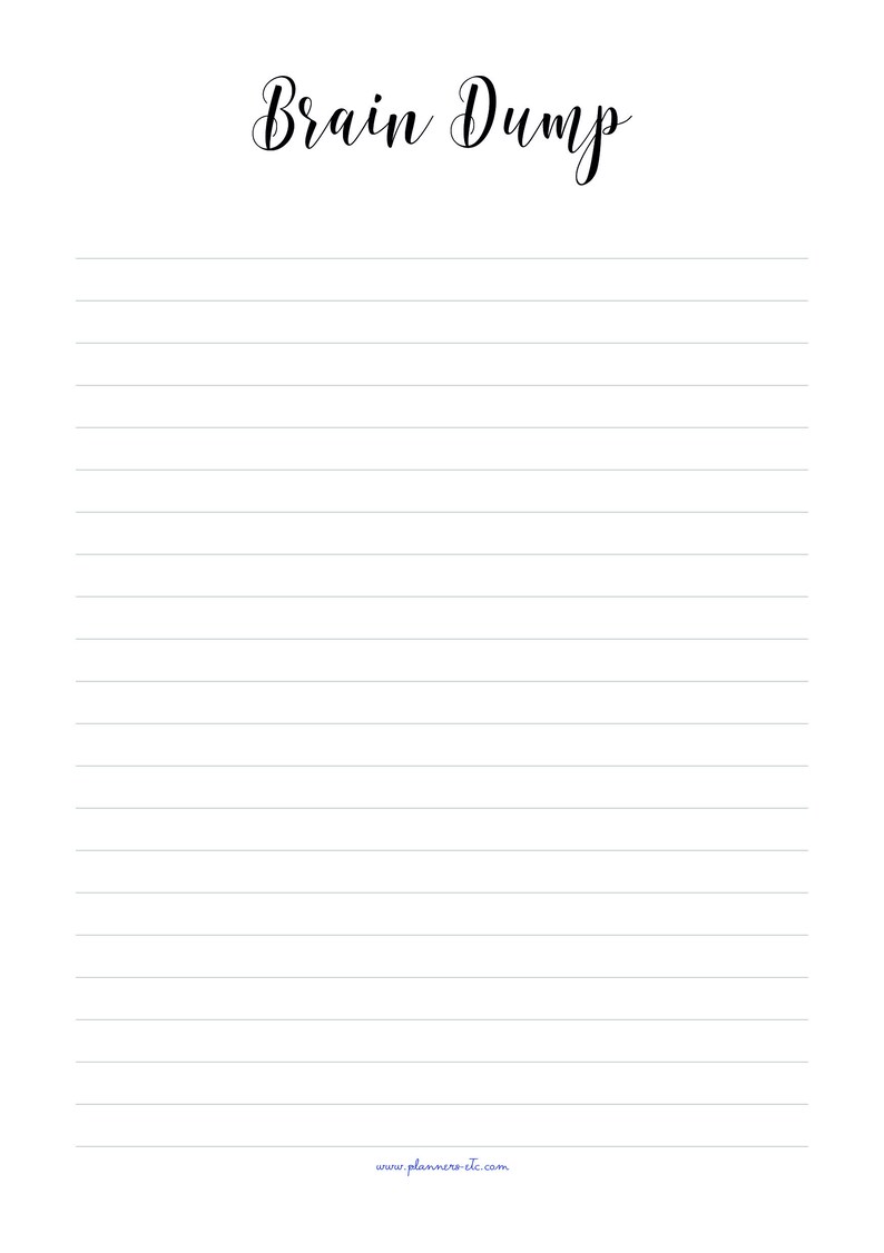 Brain Dump Brain Dump Printable Notes Brainstorm Planner | Etsy