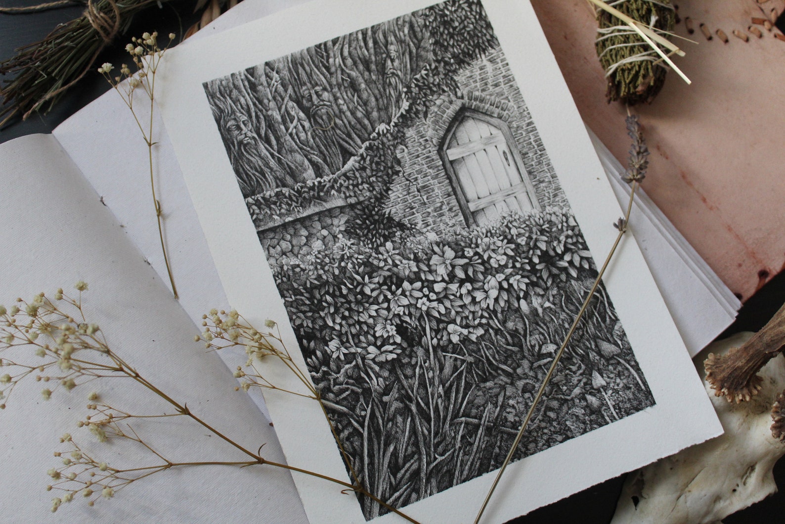 Original Forest Illustration Ink Drawing Fantasy Folklore - Etsy