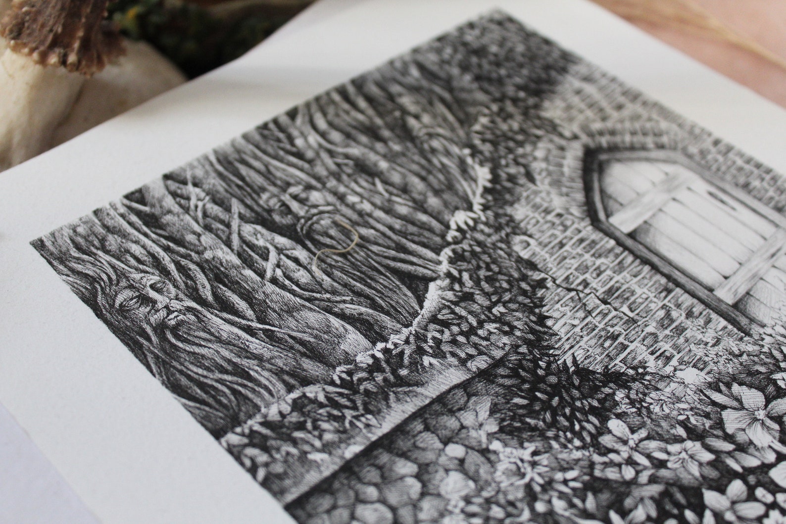 Original Forest Illustration Ink Drawing Fantasy Folklore - Etsy