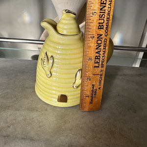Vintage Beehive Shaped Porcelain Honey Pot With Bee Decorations and ...