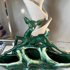 MCM 1950s Phil-mar Green Deer Television Lamp Planter Vintage Mid ...