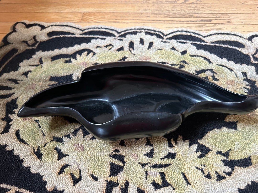 Miramar California 1957 Atomic Pottery Vessel Black Planter U 50 C Mid ...