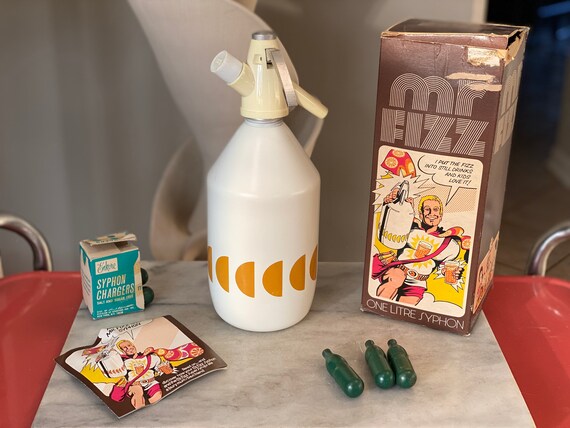 Mid Century Soda Syphon Bottle mr Fizz Original Box | Etsy