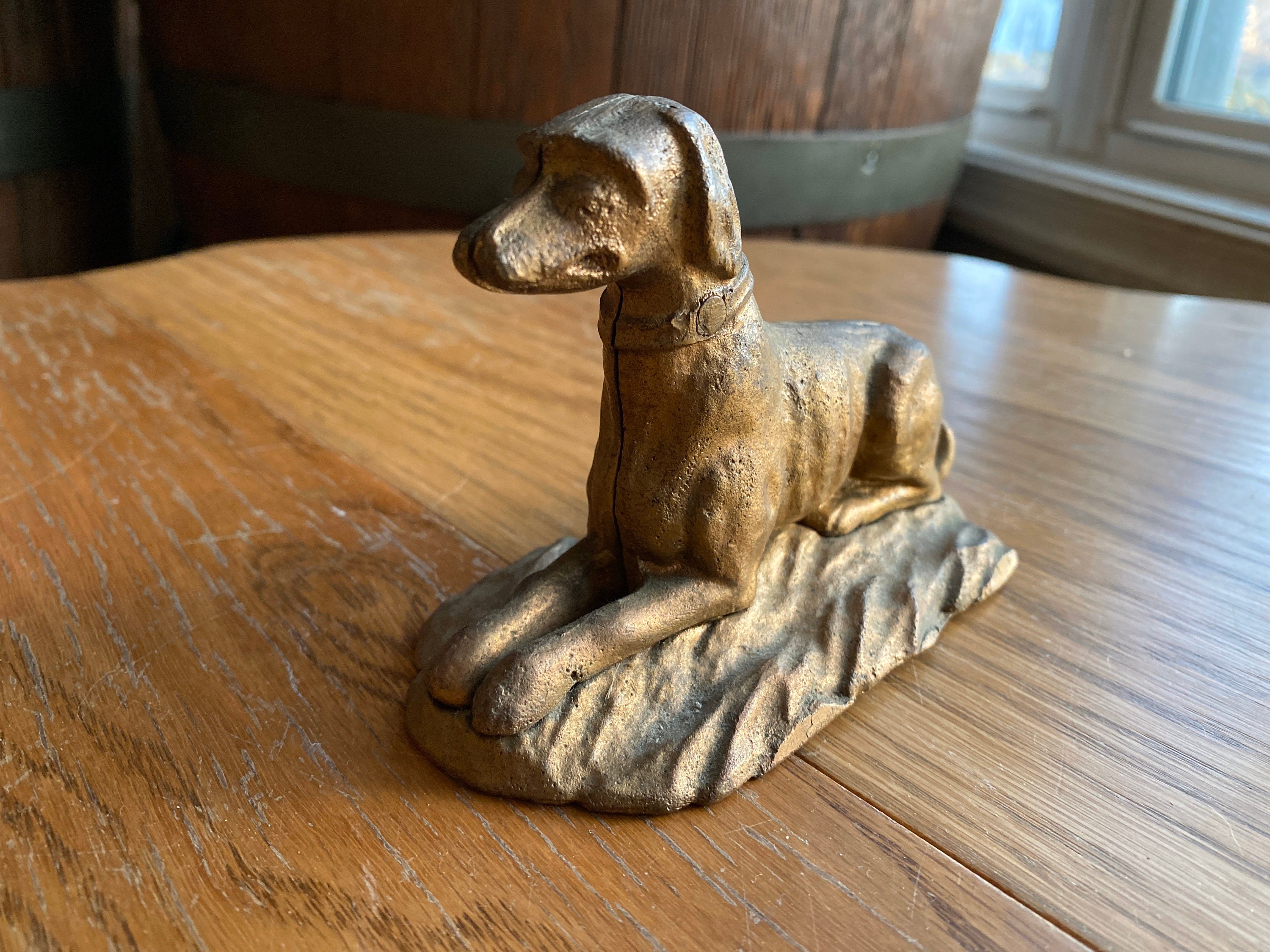 Vintage Gold Cast Iron Dog Paperweight IRISH ENGLISH Setter 5 | Etsy