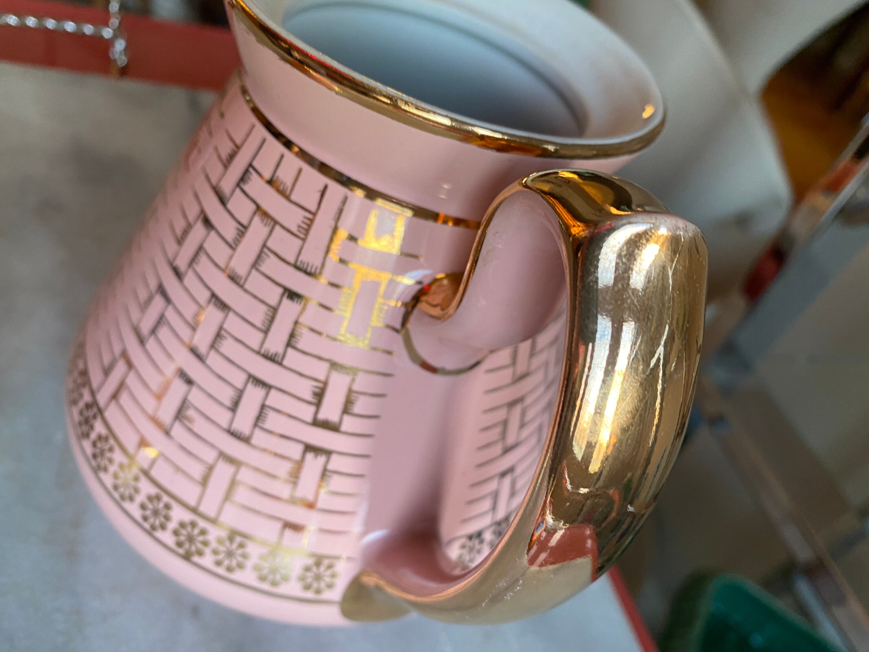Hall China Pink and Gold Gild Teapot 6 Cup Rare Hall MCM | Etsy