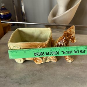 Vintage Mccoy Dog and Wagon Planter, Mccoy Dog and Cart Planters 1950s ...