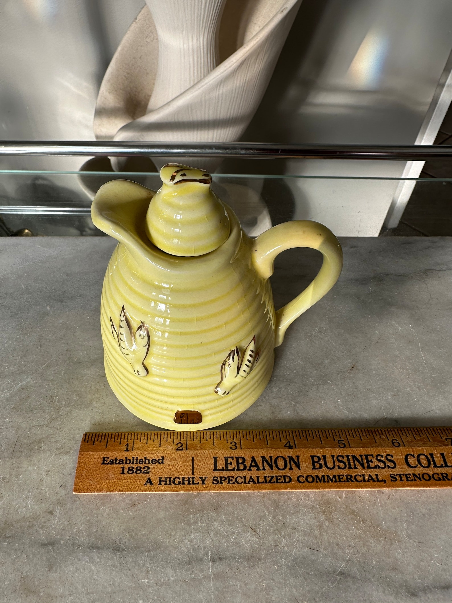 Vintage Beehive Shaped Porcelain Honey Pot With Bee - Etsy