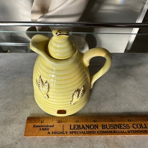 Vintage Beehive Shaped Porcelain Honey Pot With Bee Decorations and ...