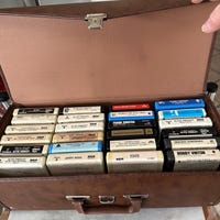 Vintage 8-track and Cassette Tape Travel Case - Holder, Rack, Storage ...