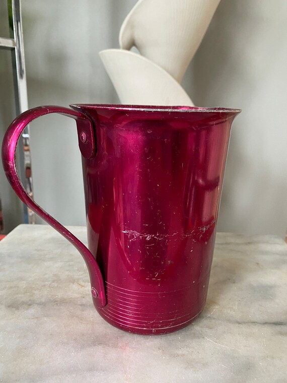 Vintage Pink Anodized Aluminum Pitcher Fuchsia 1960s Iced Tea - Etsy