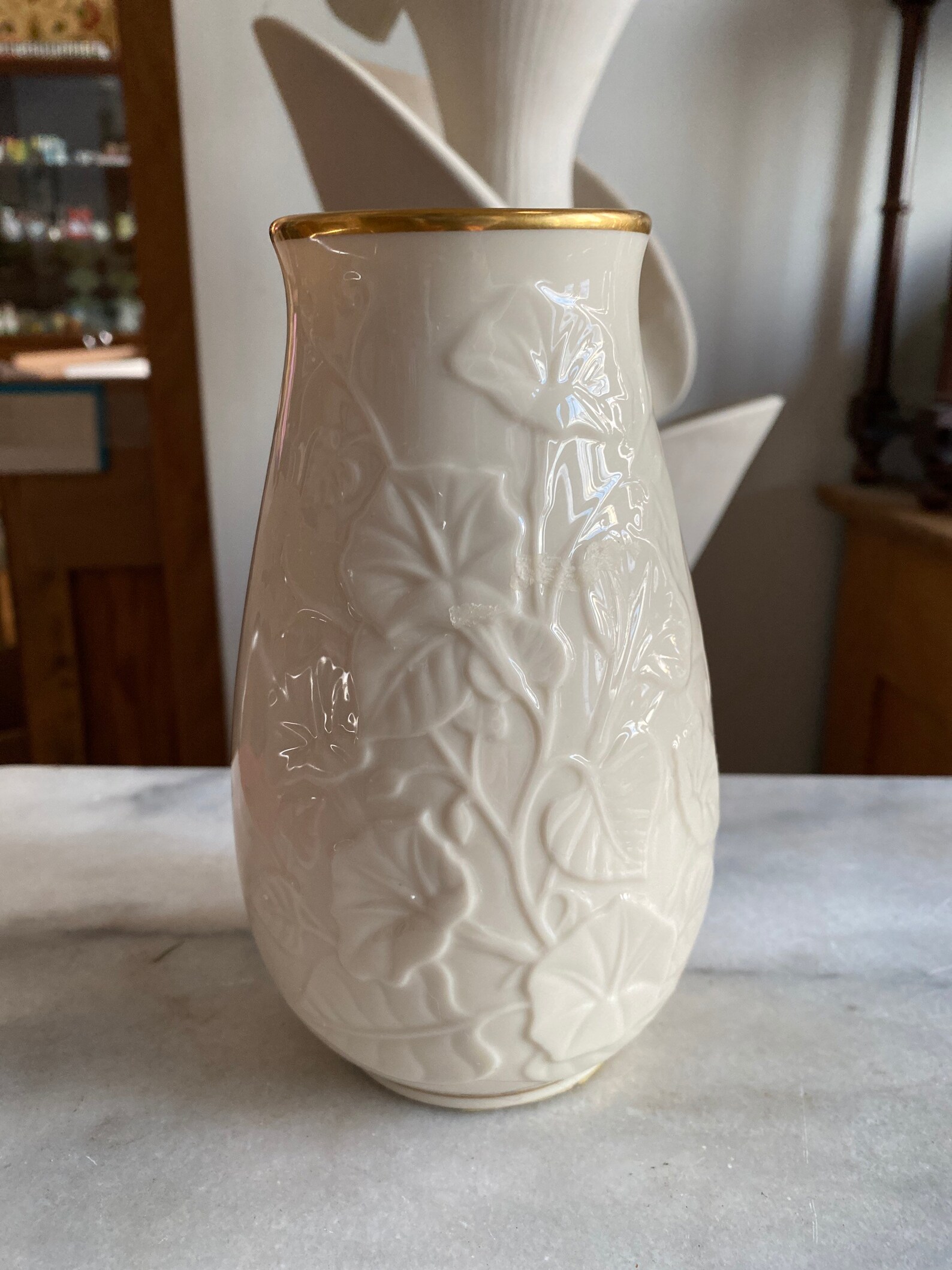 Vintage Lenox Vase with Embossed Floral Design and Gold Gild | Etsy