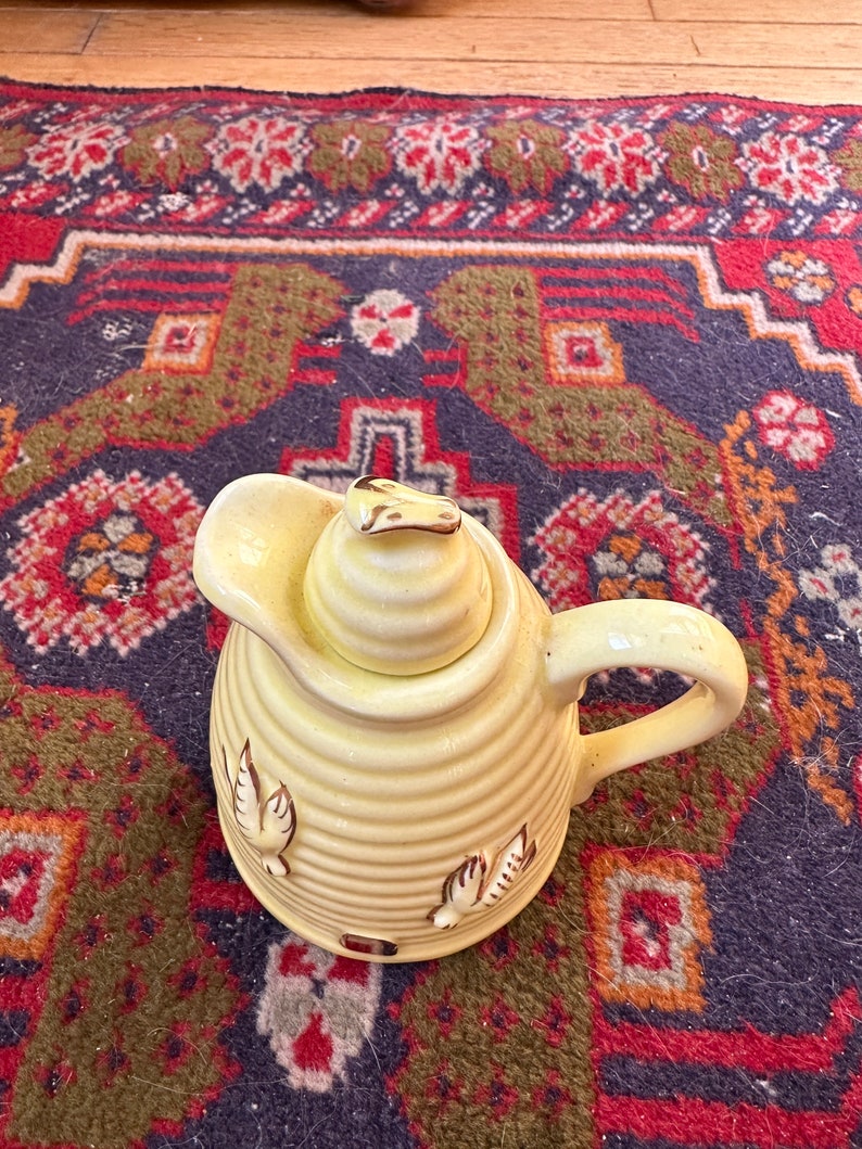 Vintage Beehive Shaped Porcelain Honey Pot With Bee - Etsy