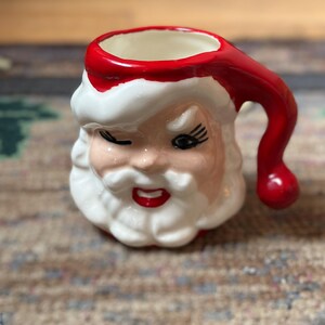 Vintage Christmas Santa Face Mug - Winking Eye Santa | Shabby Chic ...