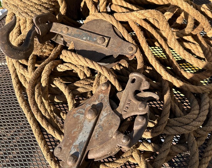Vintage Block and Tackle Pulley System - Etsy