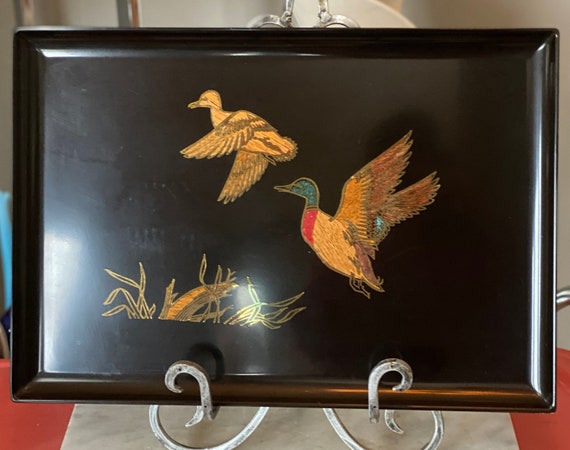Couroc of Monterey Tray Vintage Couroc Inlaid Duck Tray | Etsy