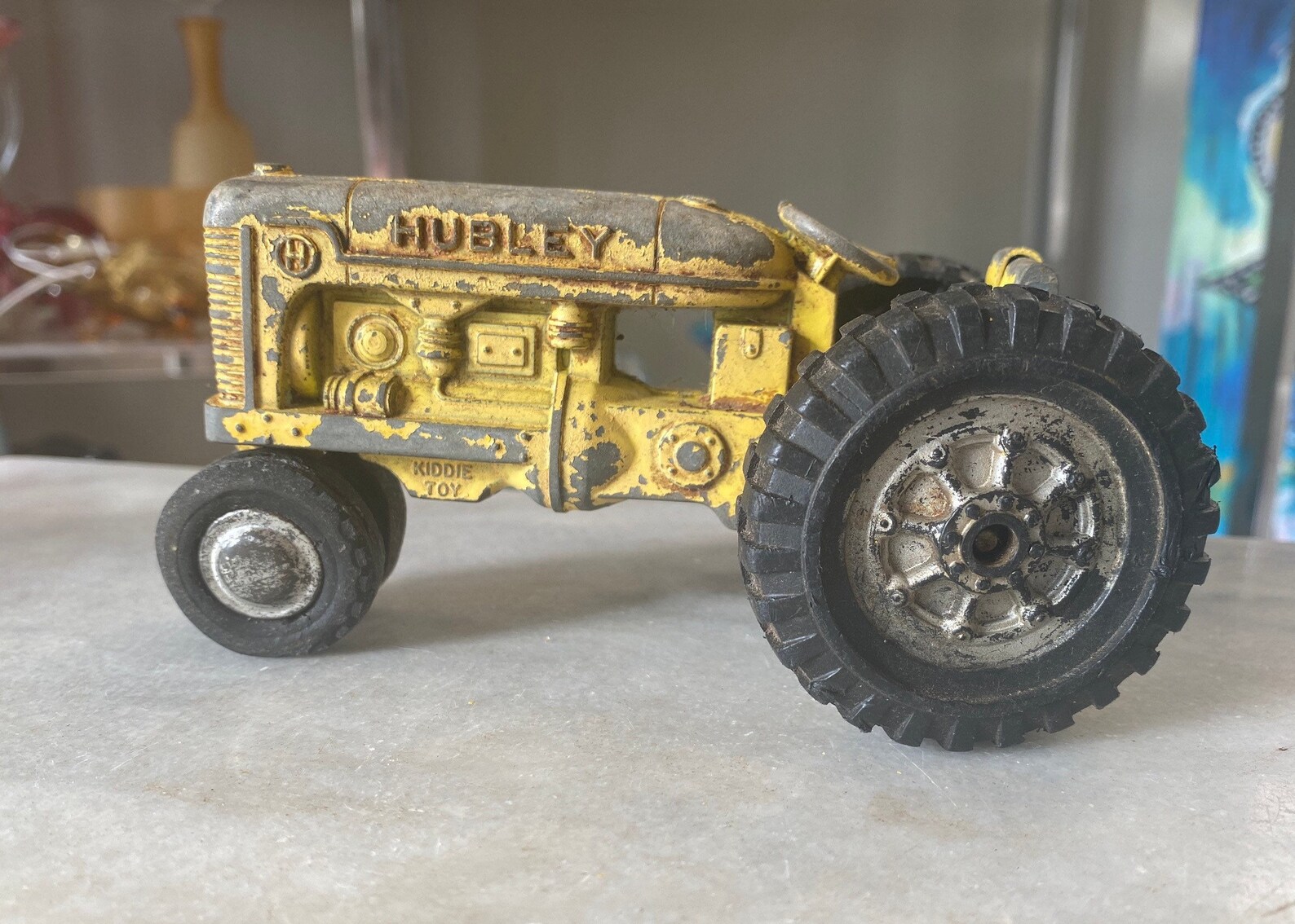 Vintage Hubley Kiddie Toy Tractor Die Cast Aluminum Yellow | Etsy