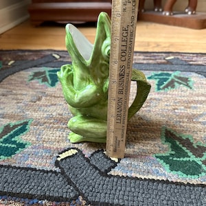 Vintage Frog Vase Pitcher Green Made in Italy Majolica Frog Pitcher ...