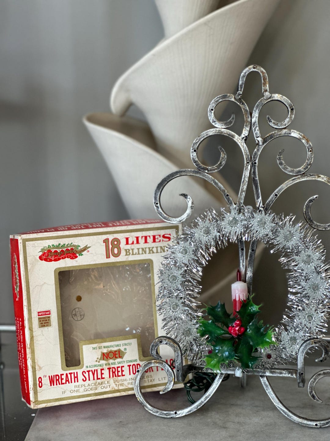 Illuminated Vintage Tree Topper. Liberty Bell Christmas . in Original ...