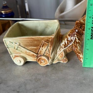 Vintage Mccoy Dog and Wagon Planter, Mccoy Dog and Cart Planters 1950s ...