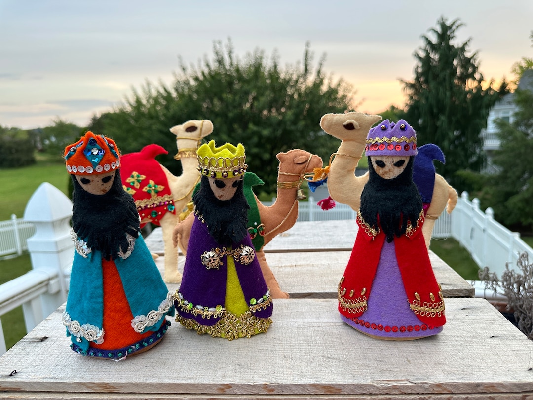 The Wise Men, Needle Felted Nativity, Needlefelt, Christmas Decoration ...