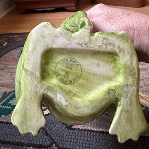 Vintage Frog Vase Pitcher Green Made in Italy Majolica Frog Pitcher ...