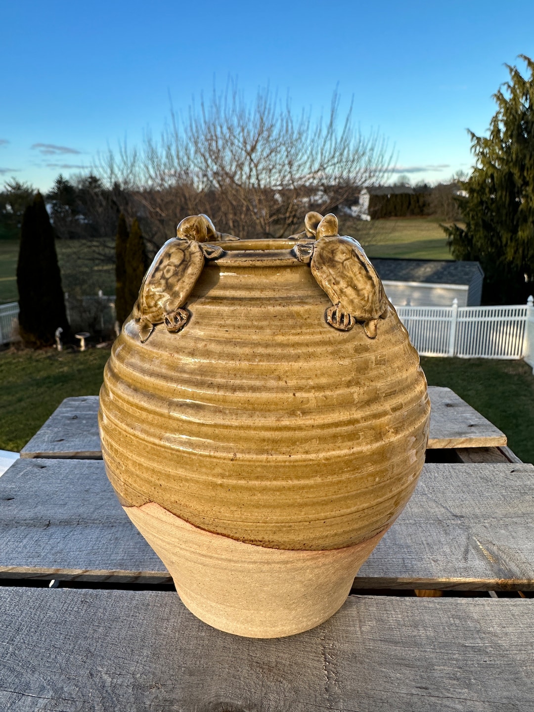 Suzanne Kent Studio Art Pottery Turtle Lid Pottery Vase Signed SK West ...