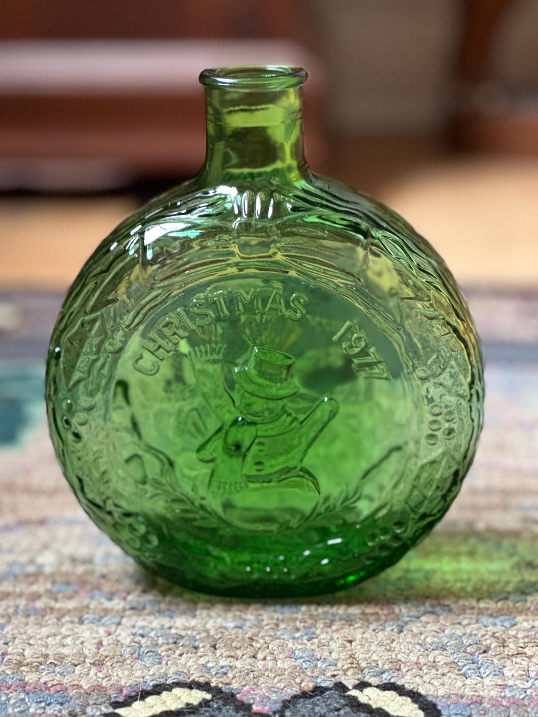 Vintage Wheaton Glass Bottle Christmas 1977 Collectible Glass - Etsy