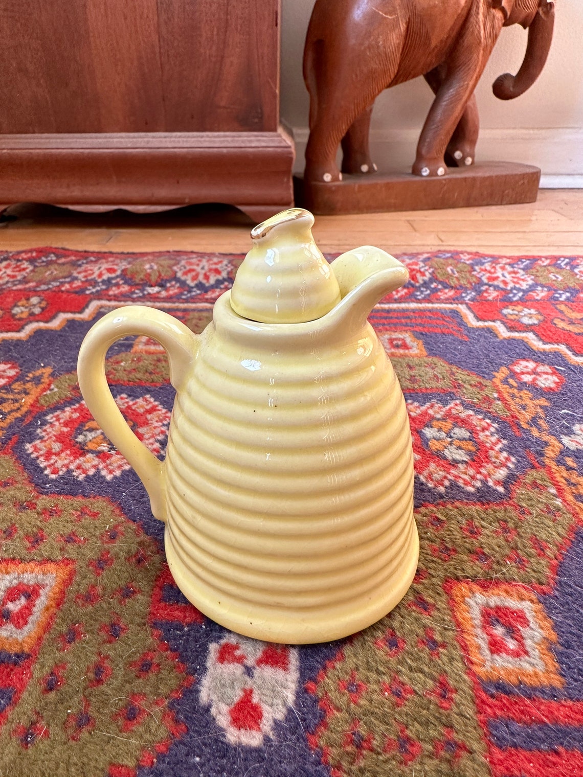 Vintage Beehive Shaped Porcelain Honey Pot With Bee - Etsy