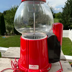 Vintage Bubble Gum Machine With Attached Telephone-bright Red Metal ...