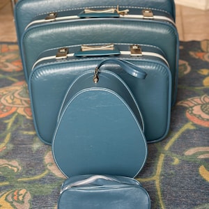 Vintage 3 Piece Luggage Set - Etsy