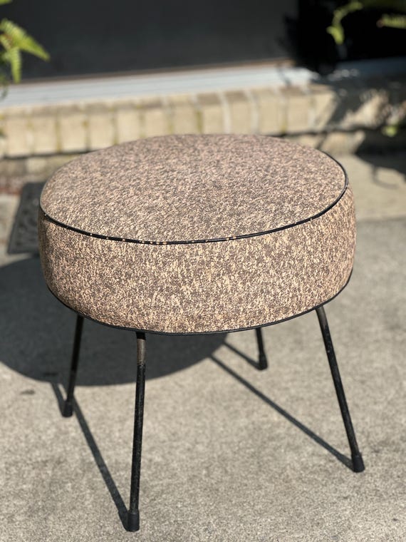 Round vinyl ottoman store