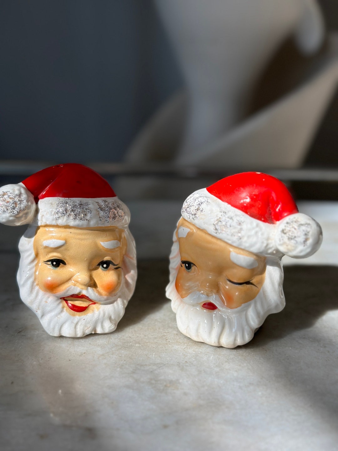 Vintage Set of Kitschy Santa Salt & Pepper Shakers Made in Japan Santa ...